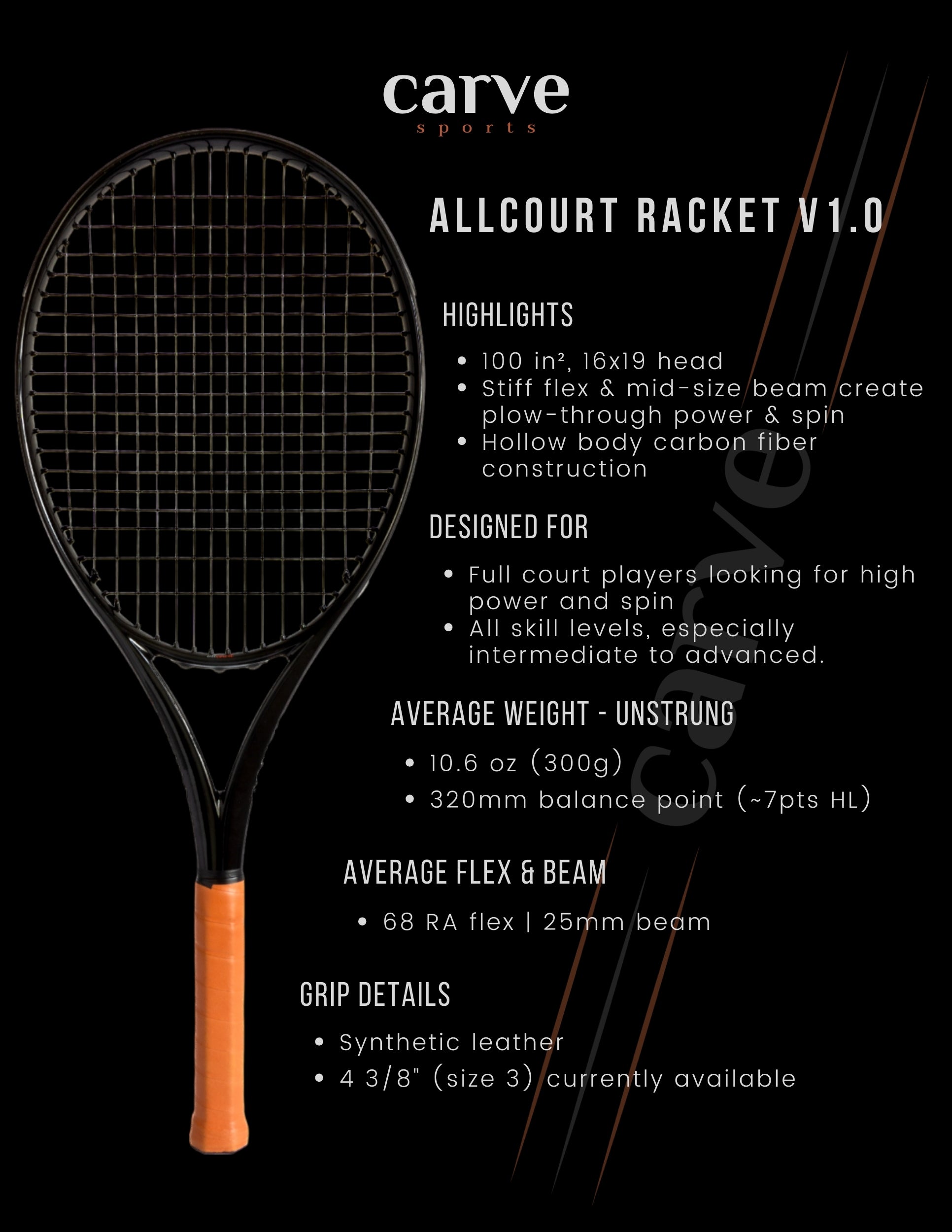 Carve Sports | Modern rackets and paddles, simplified.